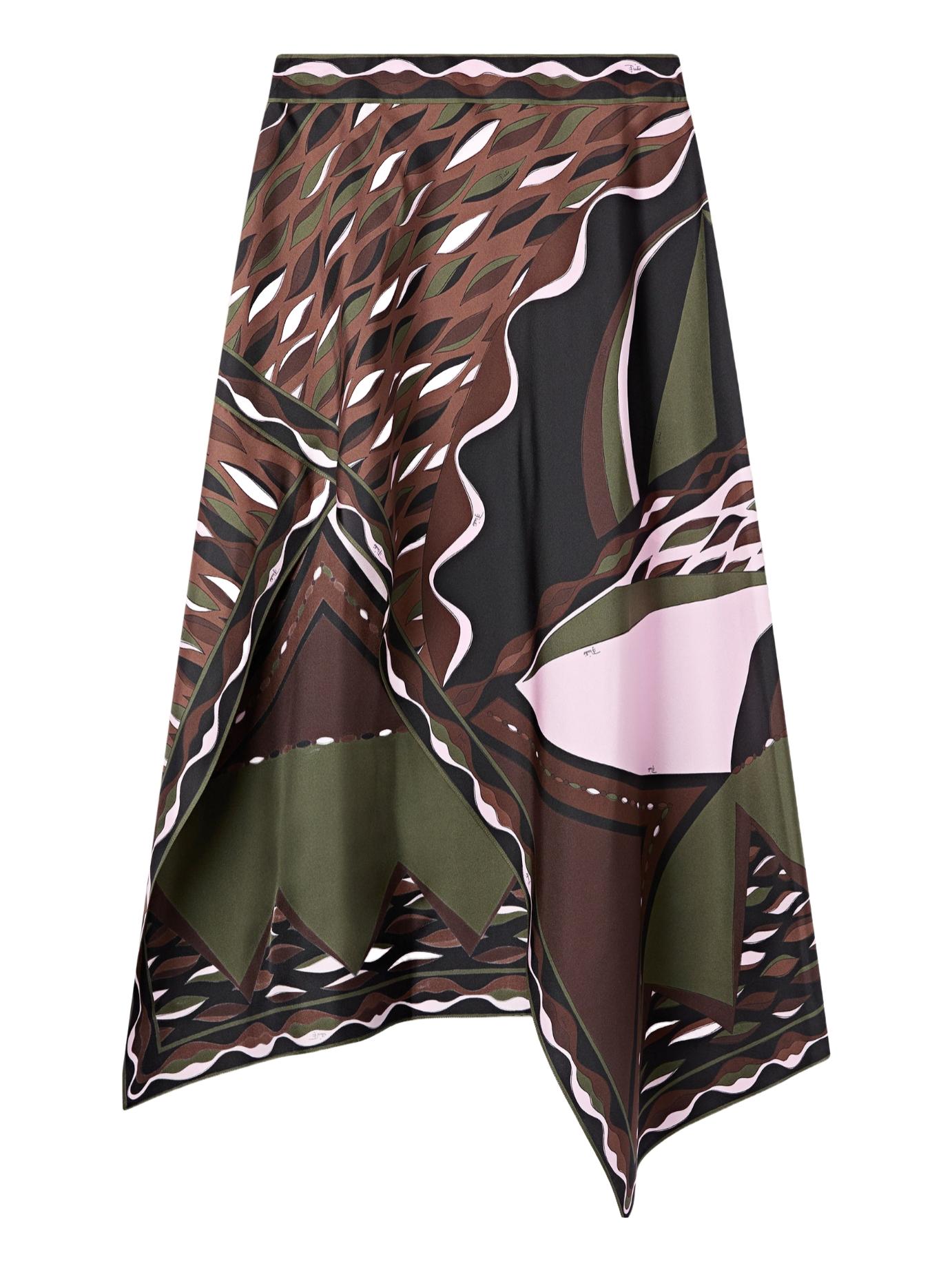 EMILIO PUCCI PUCCI Dune Printed Satin Skirt